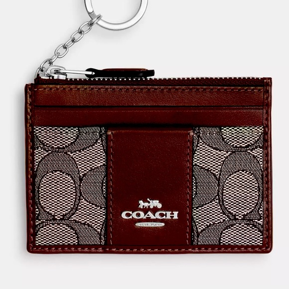 Coach | Accessories | Coach Mini Id Skinny In Signature Jacquard Card ...